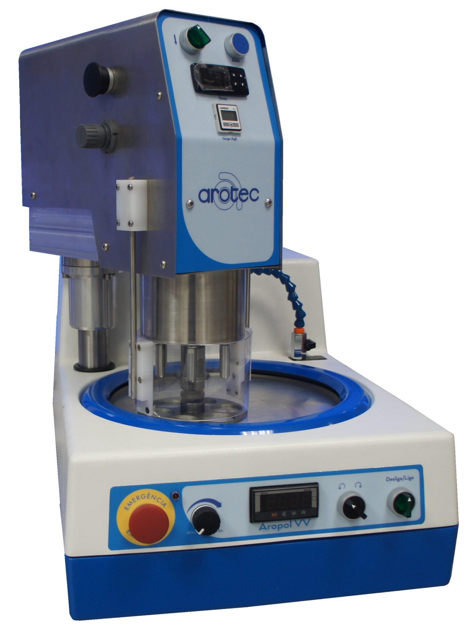 Lixadeira / politriz metalográfica semiautomática – Arotec Industria e ...